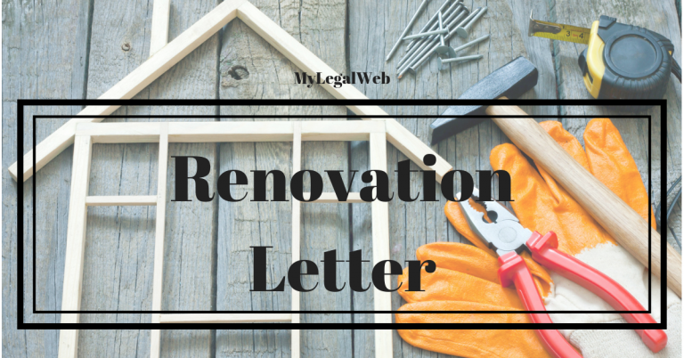 Renovation Letter – MY LEGAL WEB