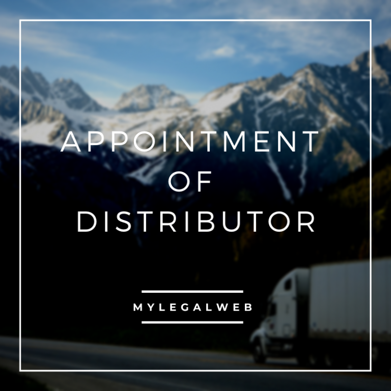 [Member] Appointment of Distributor – MY LEGAL WEB