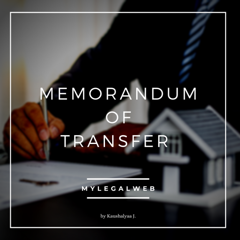 What is a Memorandum of Transfer document in Property Sale transaction ...