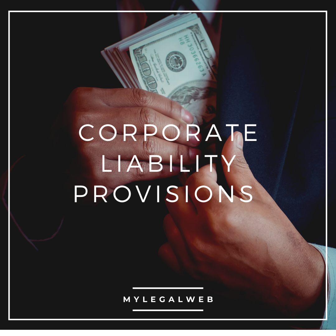 Corporate Liability Provisions – MY LEGAL WEB