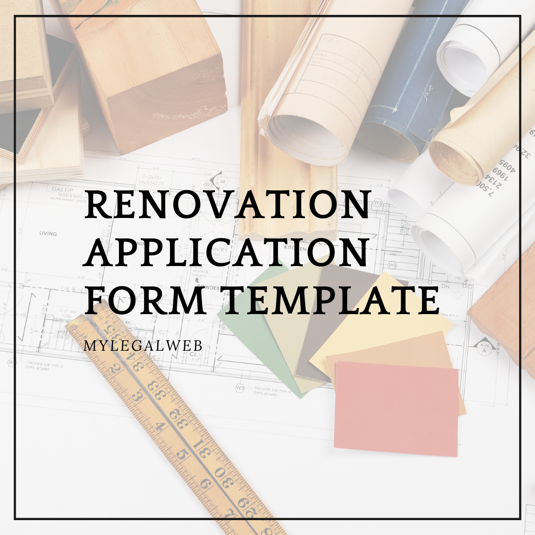 [Member] Renovation Application Form Template – MY LEGAL WEB