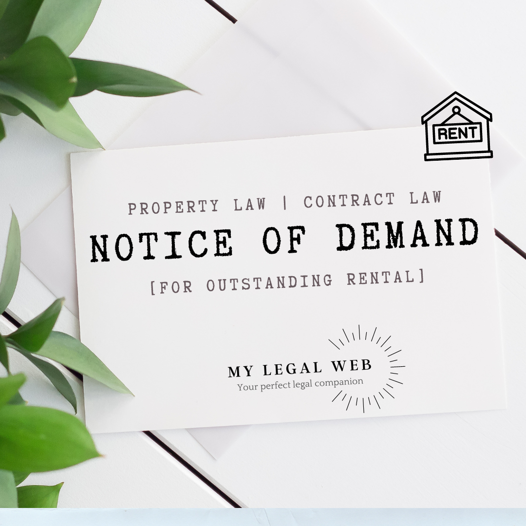 [Member] Notice of Demand for Outstanding Rental – MY LEGAL WEB
